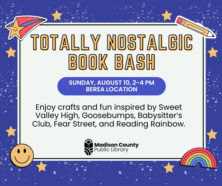 Totally Nostalgic Book Bash | Berea Tourism
